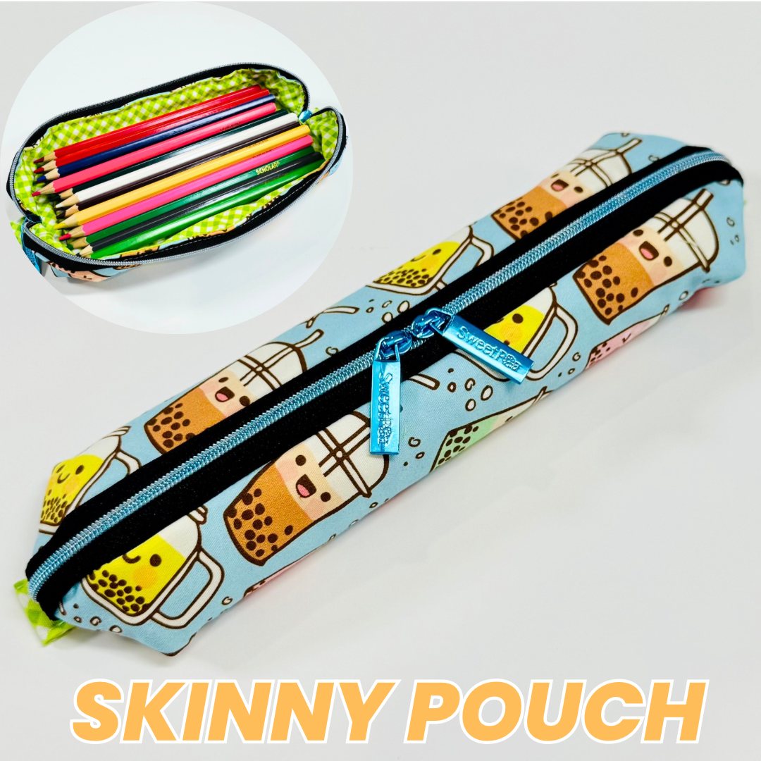 Skinny Lined Zipper Pouch / Pencil Case Sewing Pattern : Digital Downl ...