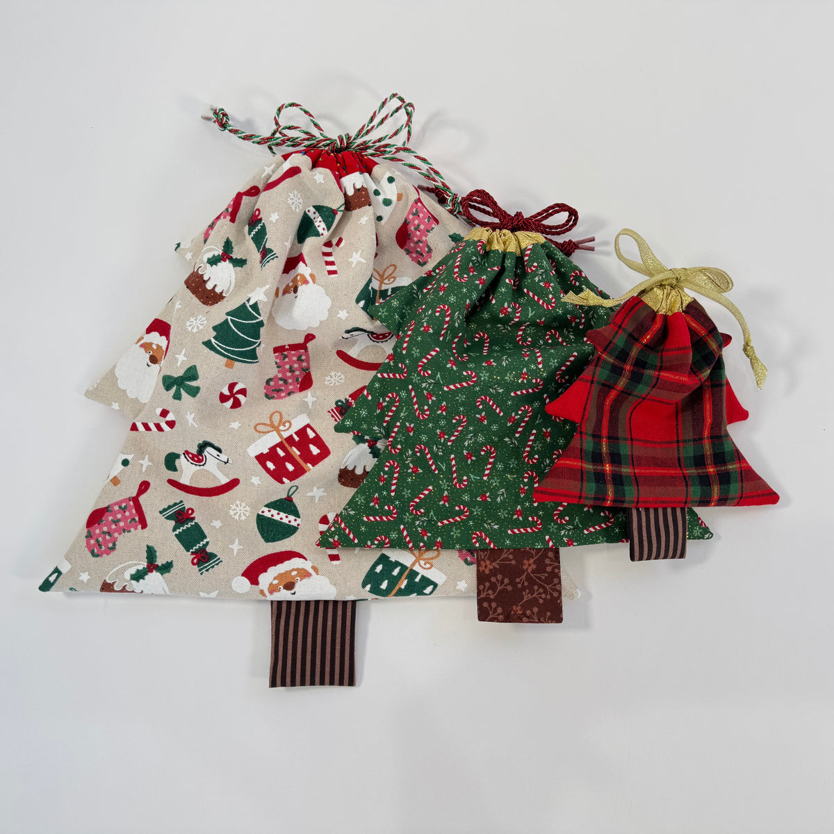 Christmas Tree Drawstring Gift Bag - 3 Sizes PDF Sewing Pattern | Digi ...